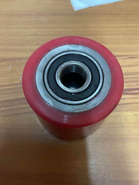 1pcs Red Polyurethane Hand Jack Pallet Load Wheel 80x70mm with bearing ...