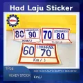 SPEED LIMIT/ HAD LAJU STICKER 60/70, 70/80, 80/90 KM/J FOR LORRY | Lazada
