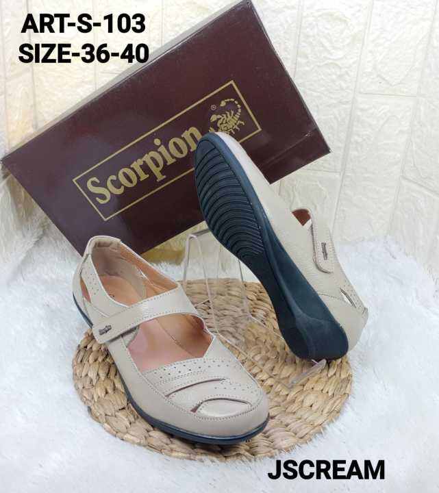 sepatu kulit wanita scorpion S-103 | Lazada Indonesia