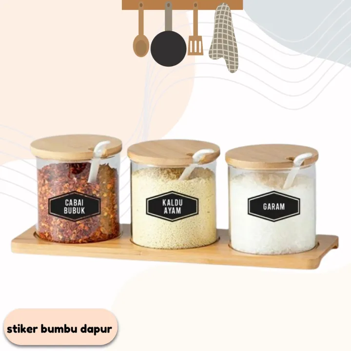 Stiker Bumbu Dapur 30 pcs / Label Bumbu / Label Penanda Bumbu | Lazada ...