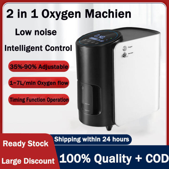 Oxygen Concentrator, 1-7L/min Adjustable Portable Oxygen Machine for Home and Travel Use | Lazada PH