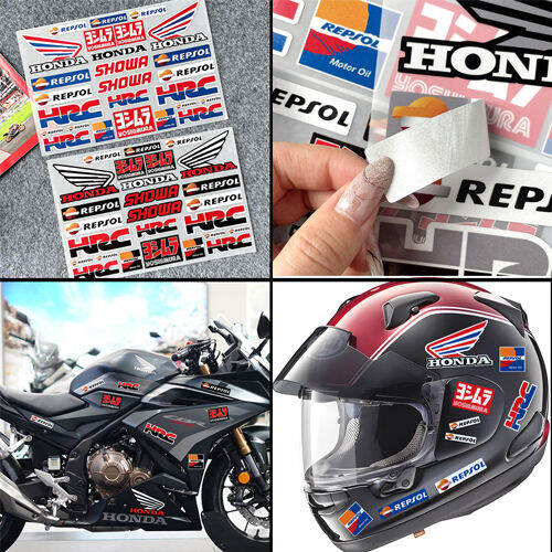 Honda HRC Repsol SHOWA Reflective Motorcross Motorcycle Stickers Decals ...