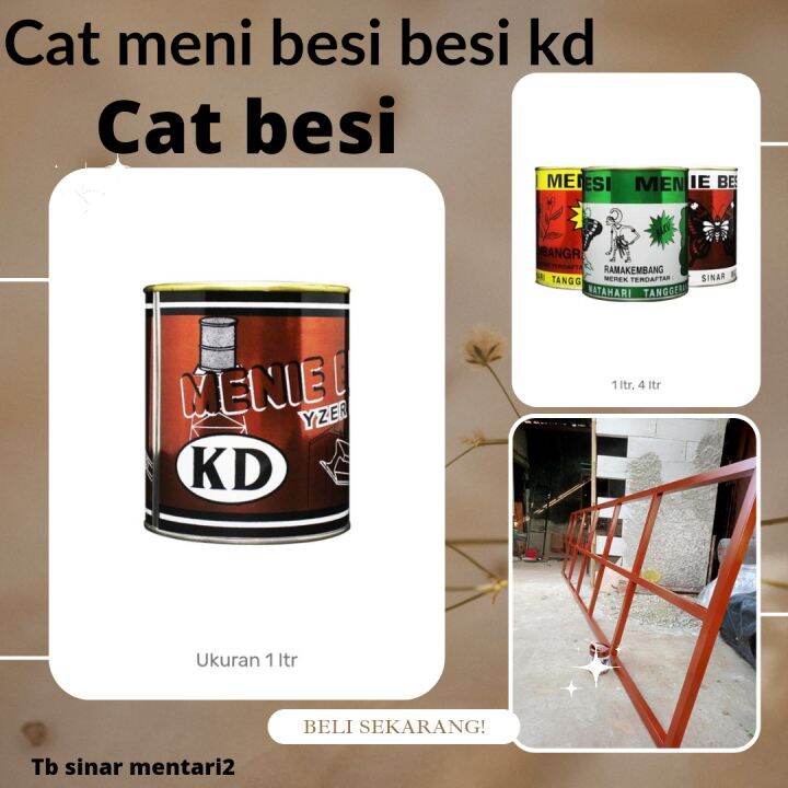 cat besi/cat dasar/cat minyak/cat anti karat/ukuran 1 ltr | Lazada ...