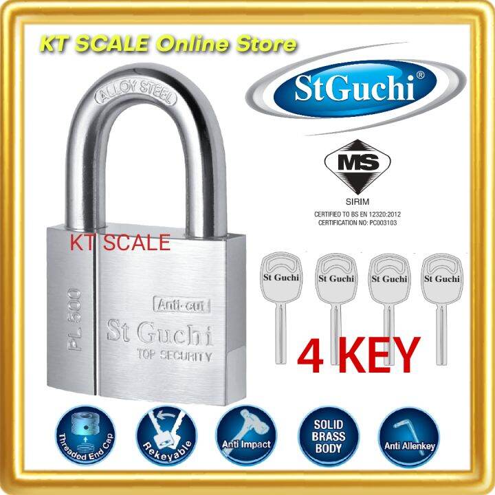 ST GUCHI PL500 50MM ANTICUT PADLOCK | Lazada