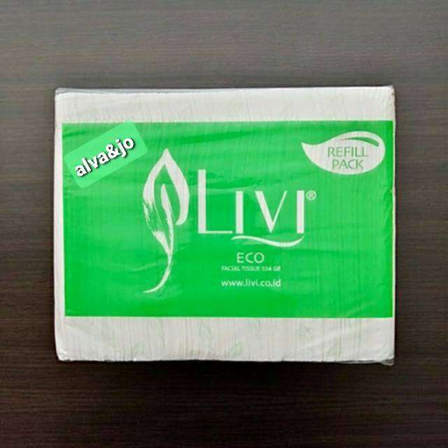 LIVI TISSUE FACIAL ECO 600s LEMBAR REFILL PACK TISU WAJAH BANDUNG ...