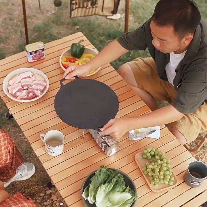 120cm Folding outdoor camping glamping table luxury solid pine wood ...
