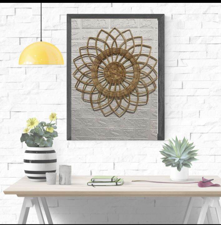 Big Size Rattan Wall Accent Wall Decor Boho Minimalist Native Scandi ...