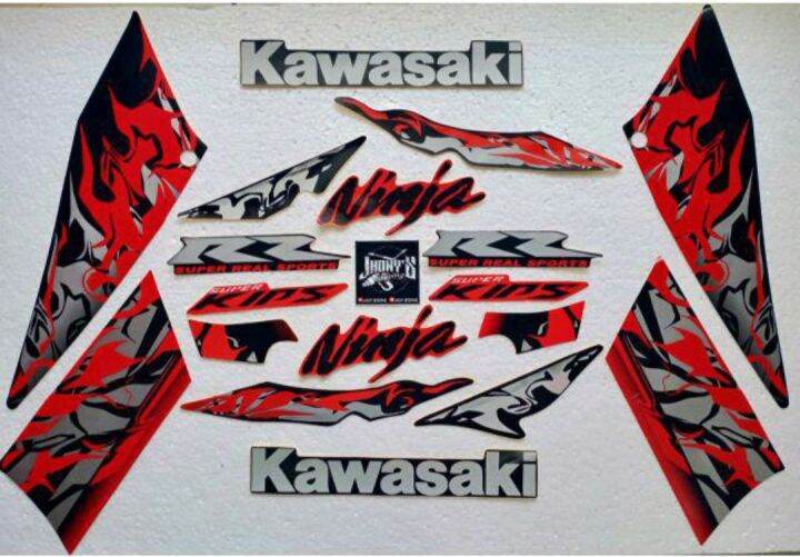 STIKER STRIPING NINJA RR NEW LIS Merah batik 2013 full body | Lazada ...