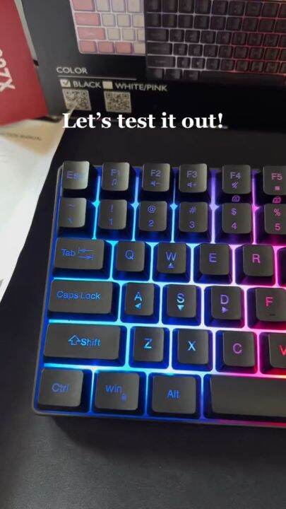 Tylex XZ68 Membrane RGB Gaming Backlit Wireless Rechargeable Gaming ...