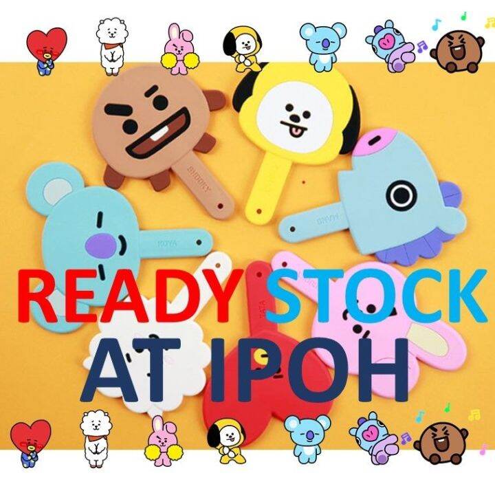 Stock at Ipoh Hand Mirror Cooky Tata RJ Chimmy Mang Shooky Koya BT21 ...