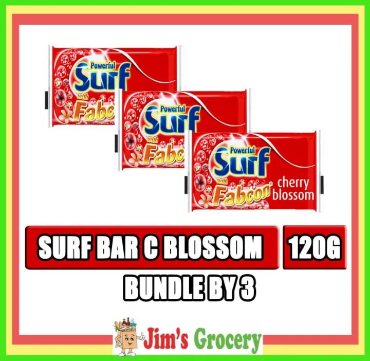JIMS SURF LAUNDRY BAR CHERRY BLOSSOM 120G SET BY 3 | Lazada PH