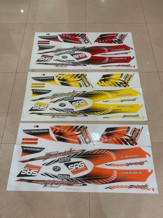 modenas dinamik 120 body sticker decal | Lazada