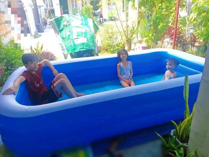 BESTWAY LARGE 3 LAYER FAMILY SWIMMING POOL INFLATABLE | Lazada PH