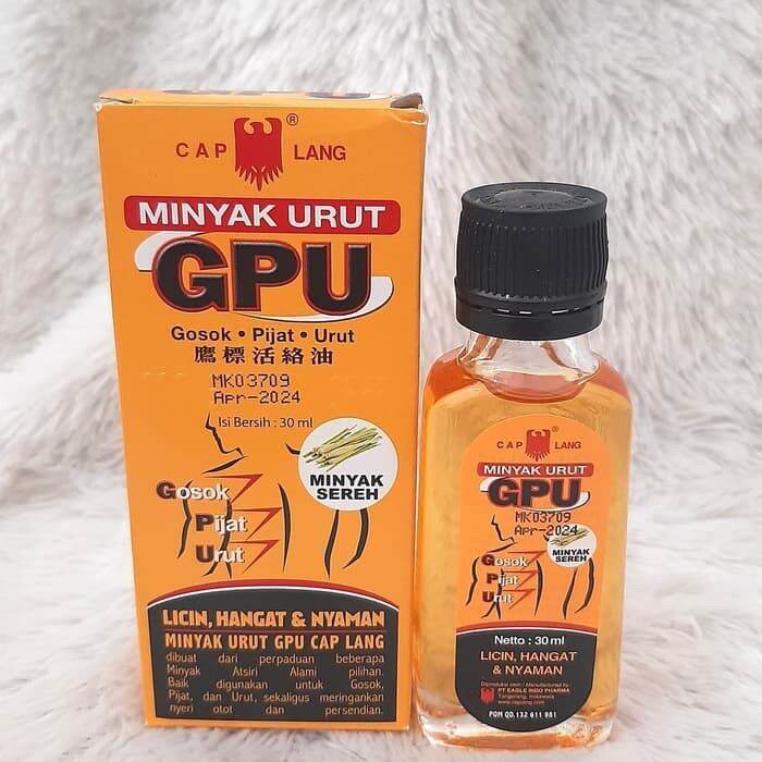 Minyak urut GPU cap lang 30ml | Lazada