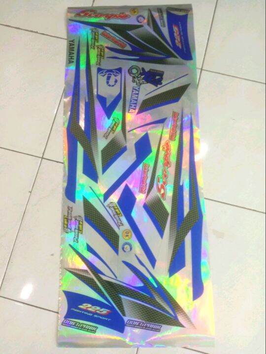 stiker striping scorpio steko body putih | Lazada Indonesia