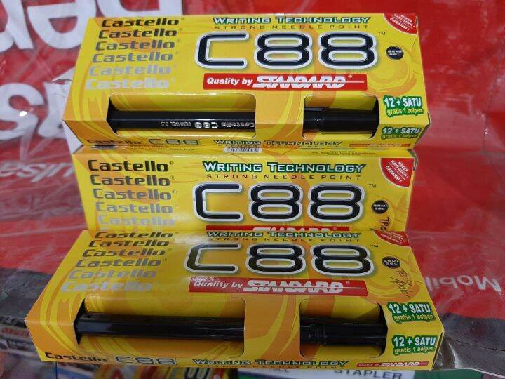 Pulpen standard C88 harga per pak isi 12 + 1 pcs | Lazada Indonesia