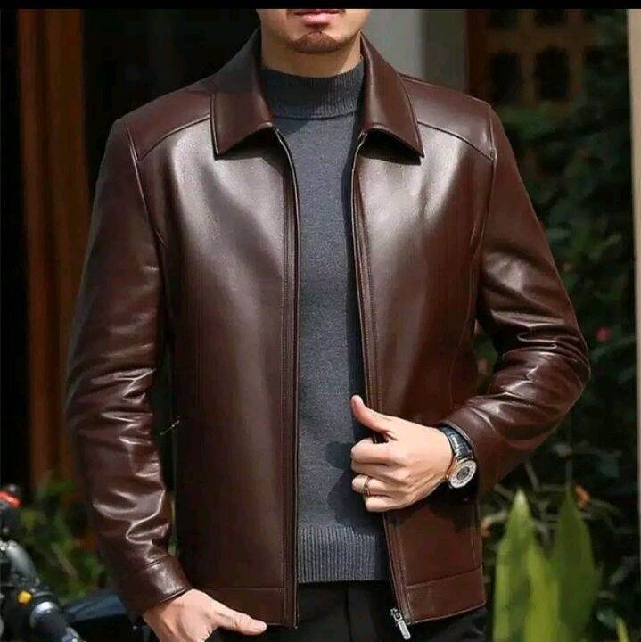 Jaket semi kulit pria dewasa elegan /jaket semi jas | Lazada Indonesia