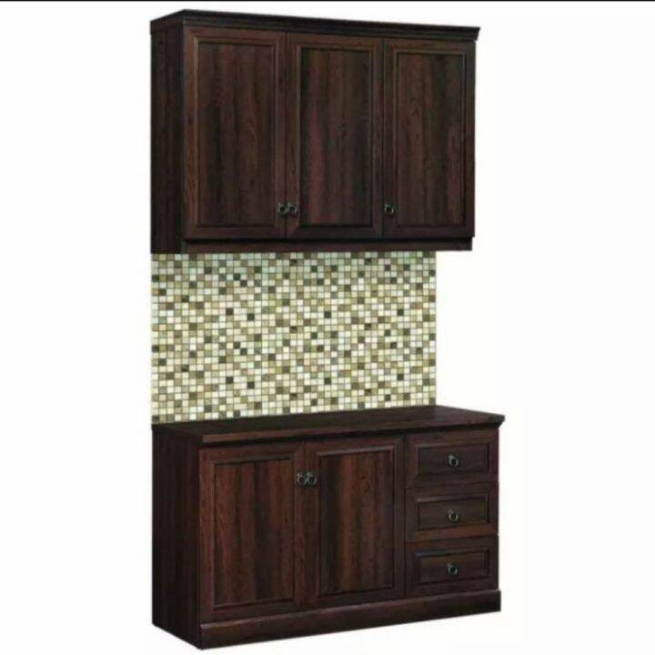 SATU SET KITCHEN SET 3 PINTU ATAS DAN 3 PINTU BAWAH DAN LACI / LEMARI ...