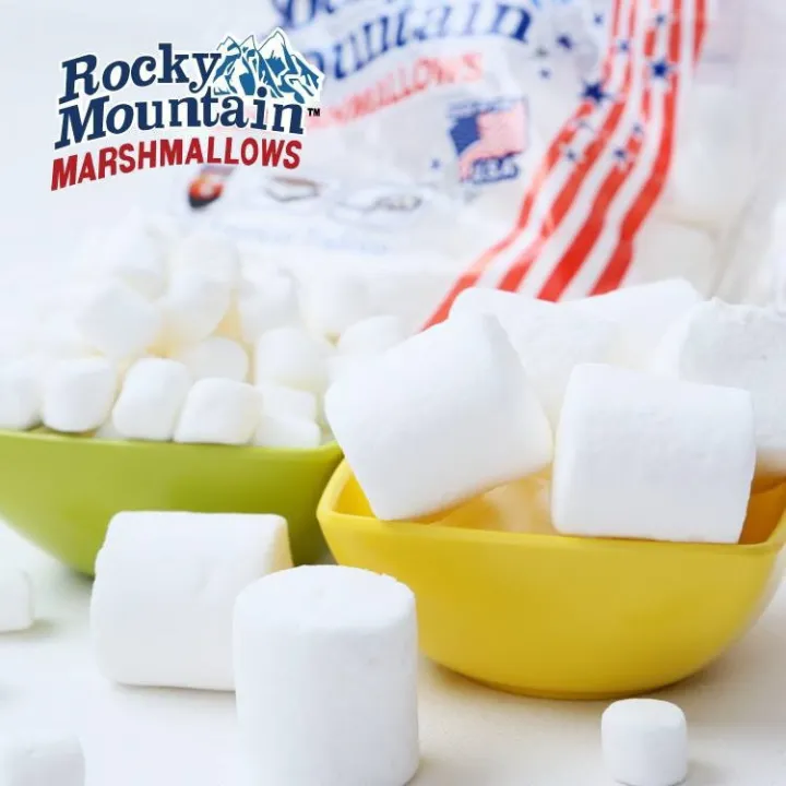 Rocky Mountain Marshmallows mini 150g มาร์ชเมลโล่ ร็อคกี้ เมาท์เทน แบบ มินิ เม็ดเล็ก 150กรัม ขนม ...