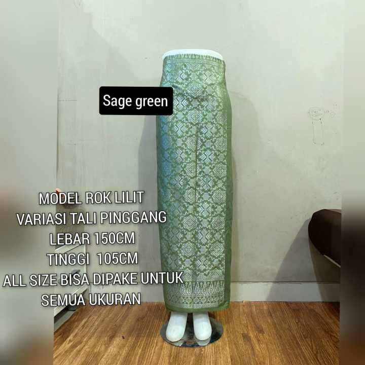 songket sage green /songket lilit /rok songket/ rok lilit | Lazada Indonesia