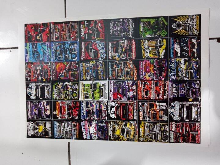 1 LEMBAR STIKER BUS BASURI/STIKER LOGO BUS BASURI ISI 36 | Lazada Indonesia