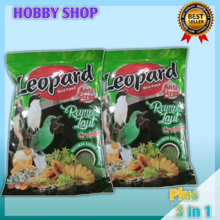 Leopard Hijau Rumput Laut Pur Voer Kasar Pakan Makanan Burung Pleci ...