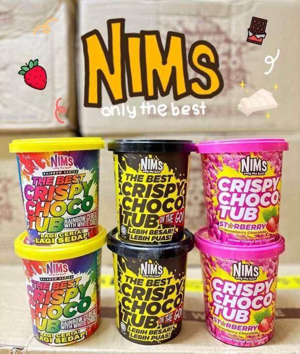 Nims Crispy choco tub ขนมโกโกครั้นเคลือบ ขนาด250กรัม | Lazada.co.th