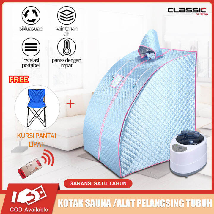Kotak sauna / Portable Steam Sauna Alat Pelangsing Tubuh / Alat Spa ...