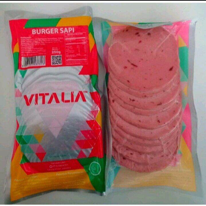 beef burger daging sapi vitalia 250gr isi 10pcs | Lazada Indonesia