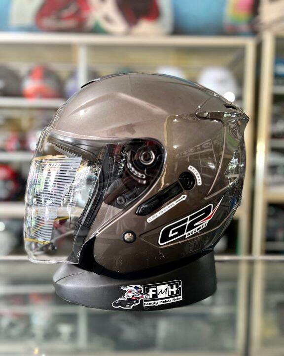HELM G2 OPTIMAX SOLID WARNA GOLD N MAX HELM HALF FACE MURAH DOUBLE ...