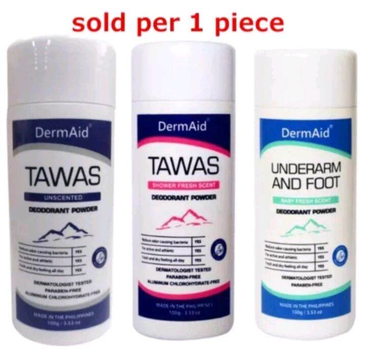 Dermaid Tawas Deodorant Powder for Men & Women(40g/100g)Sold Per piece ...