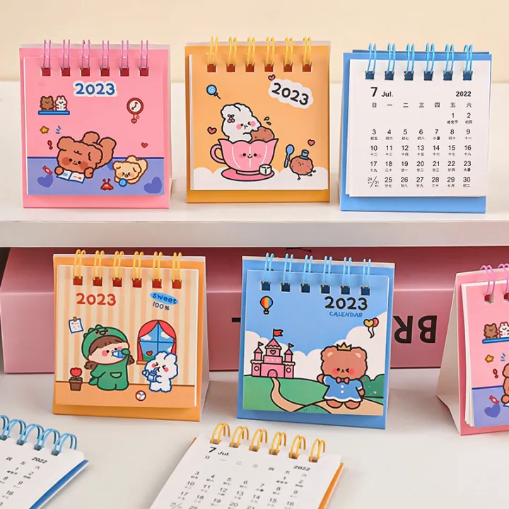 2023 Cute Creative Mini Desk Calendar Decoration Stationery School ...