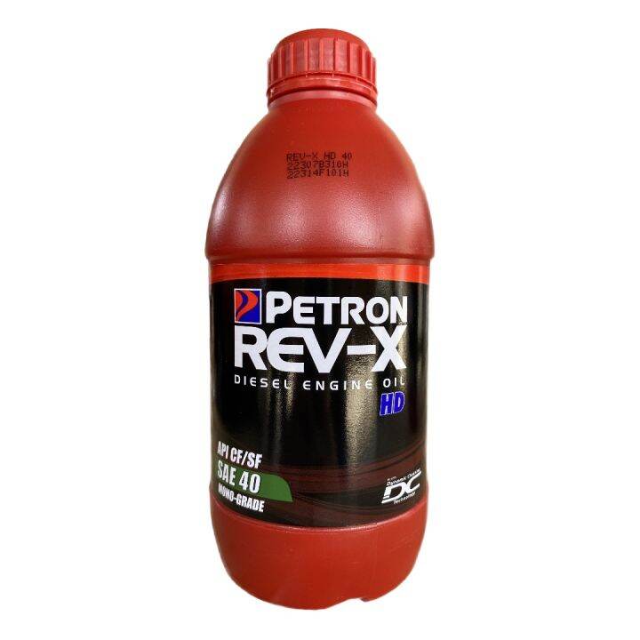 PETRON REV-X DIESEL ENGINE OIL HD 1 LITER API CF/SF SAE 40 MONO-GRADE ...