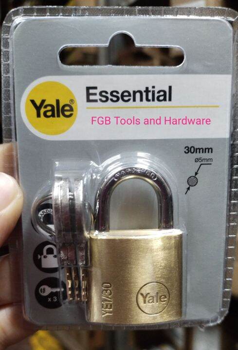 Yale padlock "essential series" brass padlock YE1 20mm 25mm 30mm 35mm 40mm 50mm 60mm 70mm ...