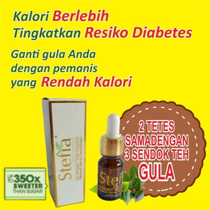 Gula Stevia tetes Pemanis Stefia rendah kalori | Lazada Indonesia