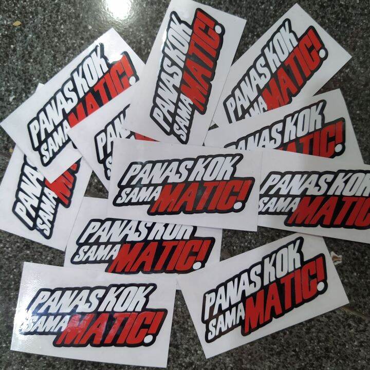 Sticker Panas Kok Sama Matic Stiker panas kok sama matic | Lazada Indonesia