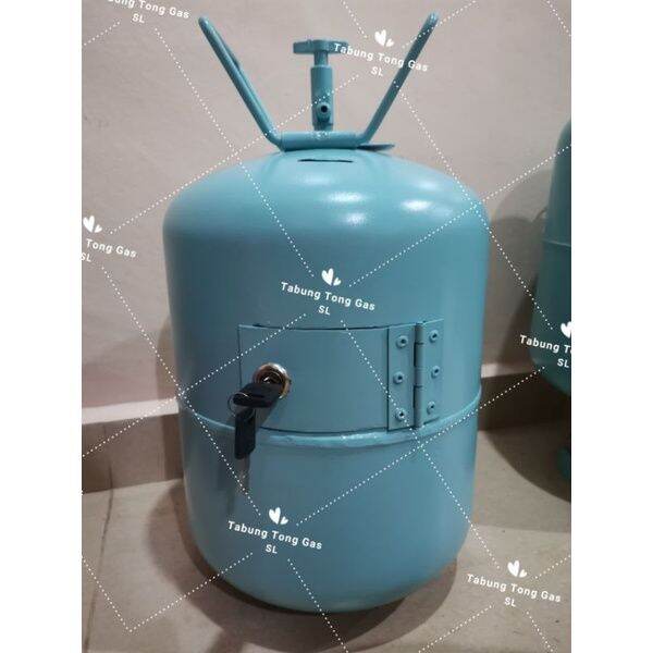 🔥Ready Stock🔥Tabung Tong Gas Duit Syiling Aircond Colour Biru Ada Pintu ...