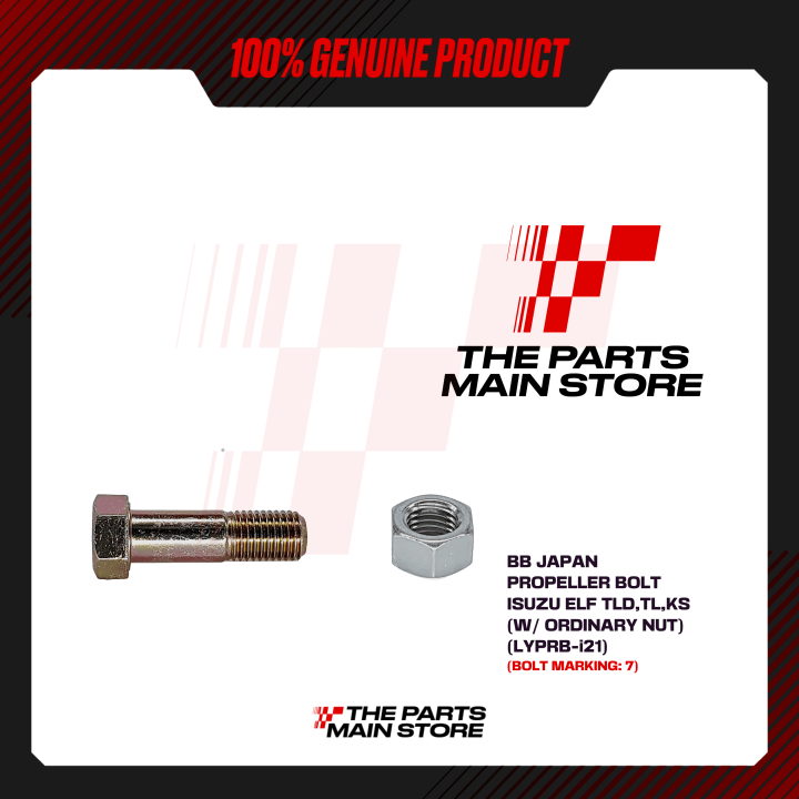 (BB JAPAN) PROPELLER BOLT ISUZU ELF TLD,TL,KS W/ ORDINARY NUT (LYPRB ...