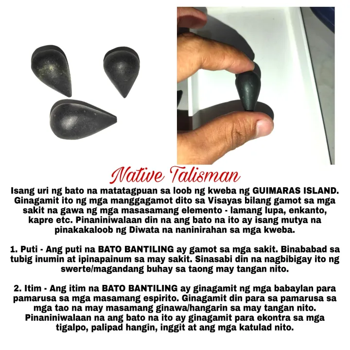 Bato Bantiling Itim (native talisman) | Lazada PH