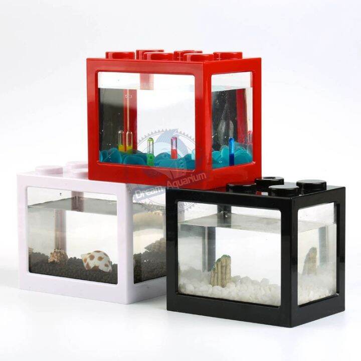 Betta Fish Aquarium Creative large Lego Block Fish Tank | Lazada PH