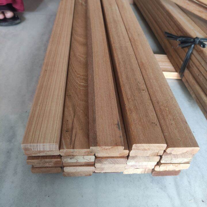 KAYU LIS TIPIS PARTISI BACKDROP KAYU BENGKIRAI HALUS 120 cm | Lazada ...