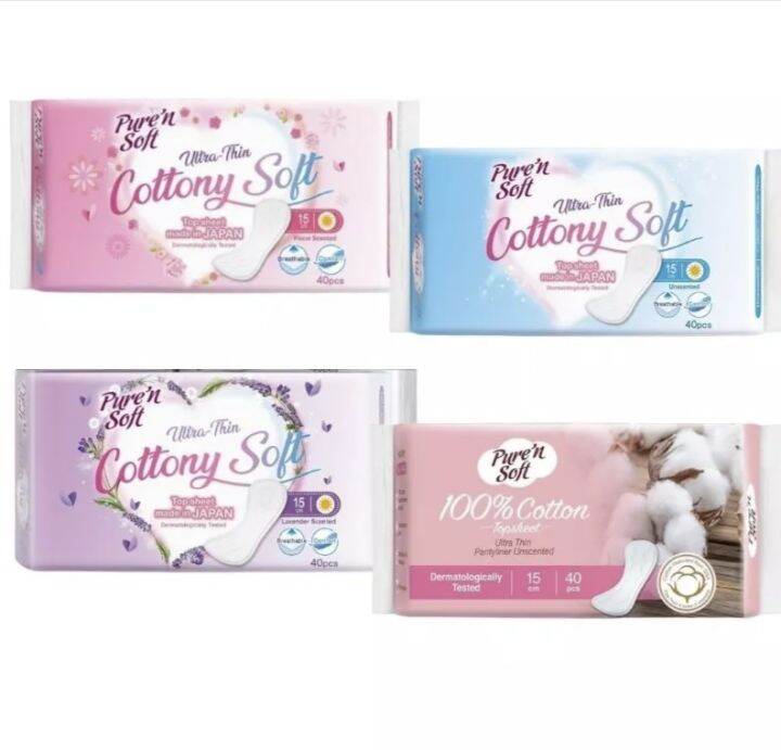 Pure'N Soft Ultra Thin Pantyliner 15cm 40's | Lazada