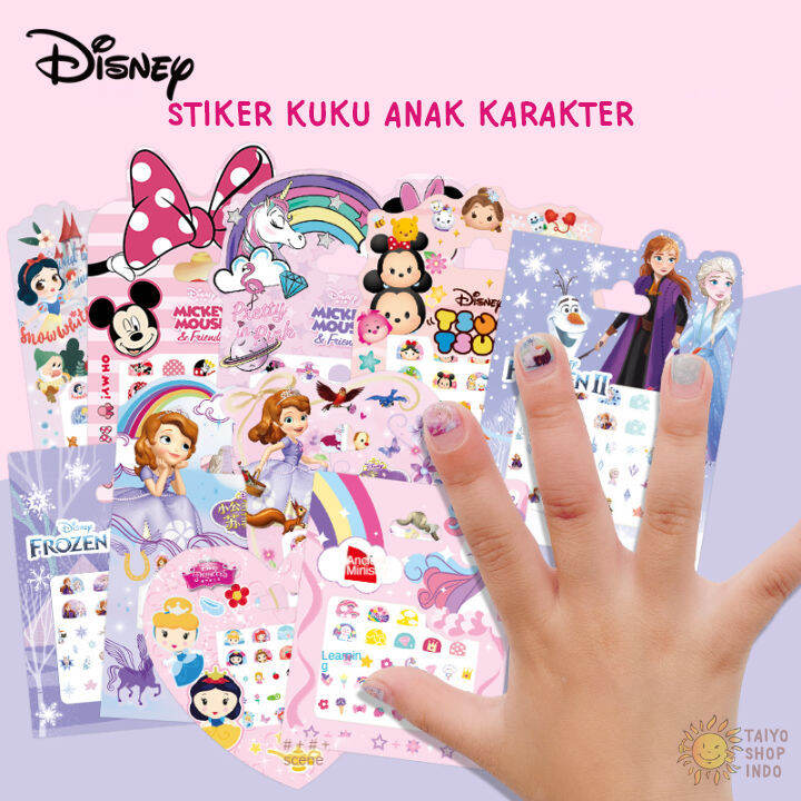 TAIYO Stiker Kuku Anak Perempuan Karakter Sticker Nail Art Motif ...