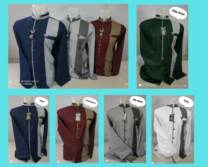 Baju koko muslim Madani / Baju Atasan Madani lengan panjang/Baju Koko ...