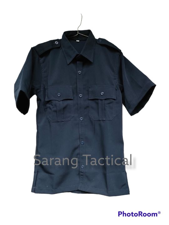 Kemeja Pdh Lapangan Biru Dongker Tebal Berkualitas/Kemeja Pdh Navy/Baju ...