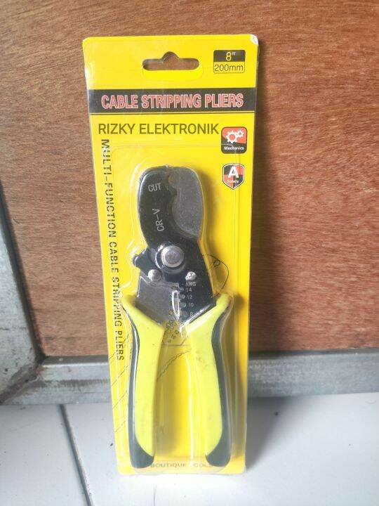 Tang Potong Kupas Kabel Listrik LAN 8" Stripping Crimping Multifungsi ...