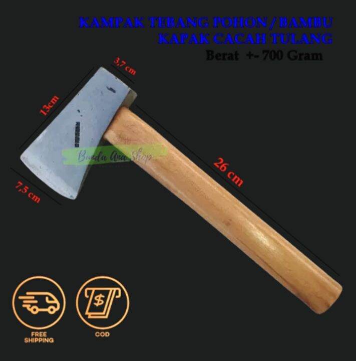 Kampak Kapak Baja Multifungsi / Kampak Cacah Tulang Kuat Asli Baja ...