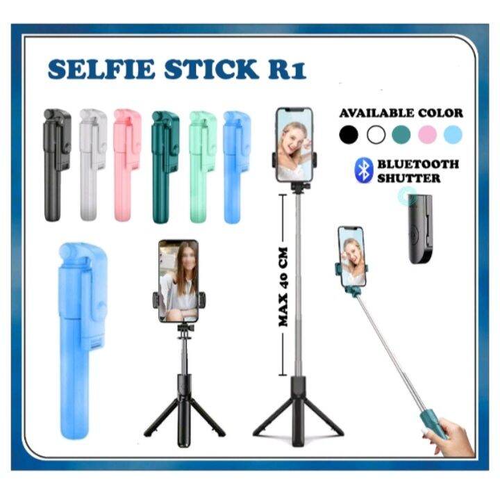 Tongsis R1 Selfie Stick Tripod Bluetooth Tomsis Remote Control 3in1 ...