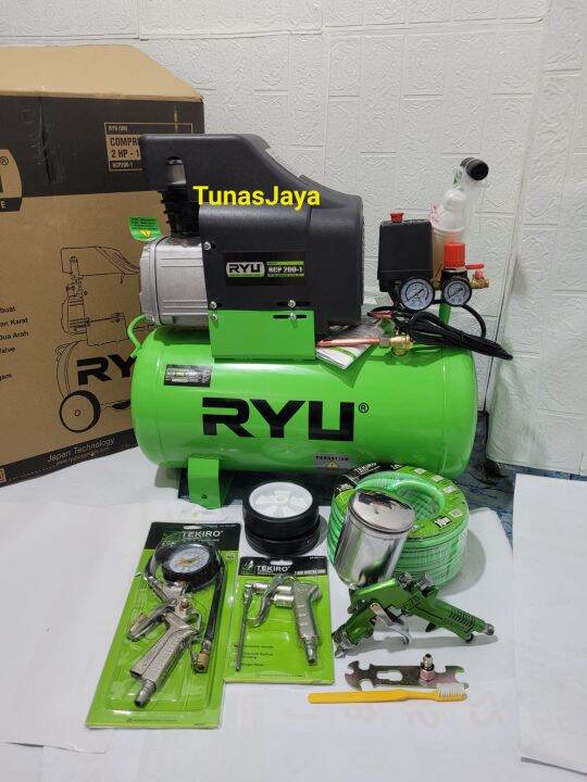 Paket Komplit Pengecatan Tambal Ban Kompresor RYU TEKIRO 2HP RCP200-1(10Meter) | Lazada Indonesia