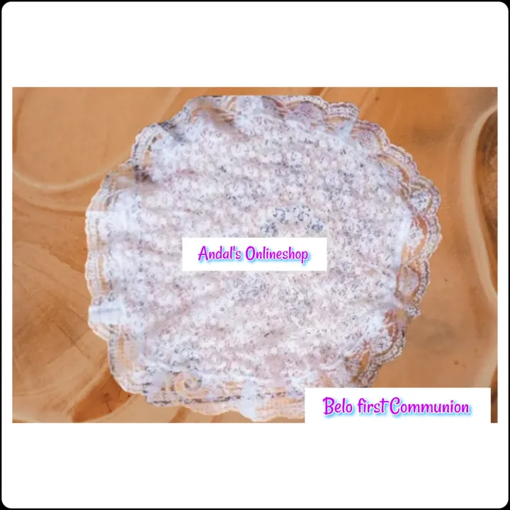 Belo for First Communion white Lace 12 inches dimension | Lazada PH